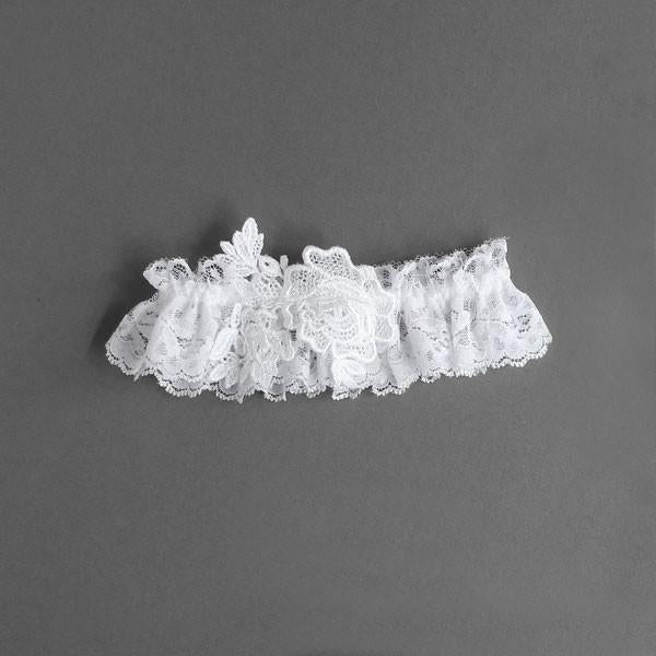 White - Venice Lace Leg Garter - One Size – BB Store