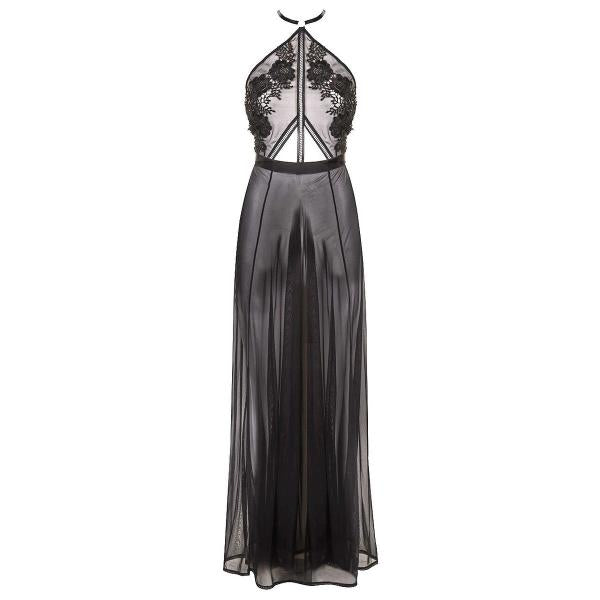 Imogen Long Chemise - Black - Size – BB Store