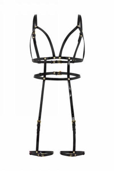 Open Harness Bra with Leg Cuffs - Black - – BB Store